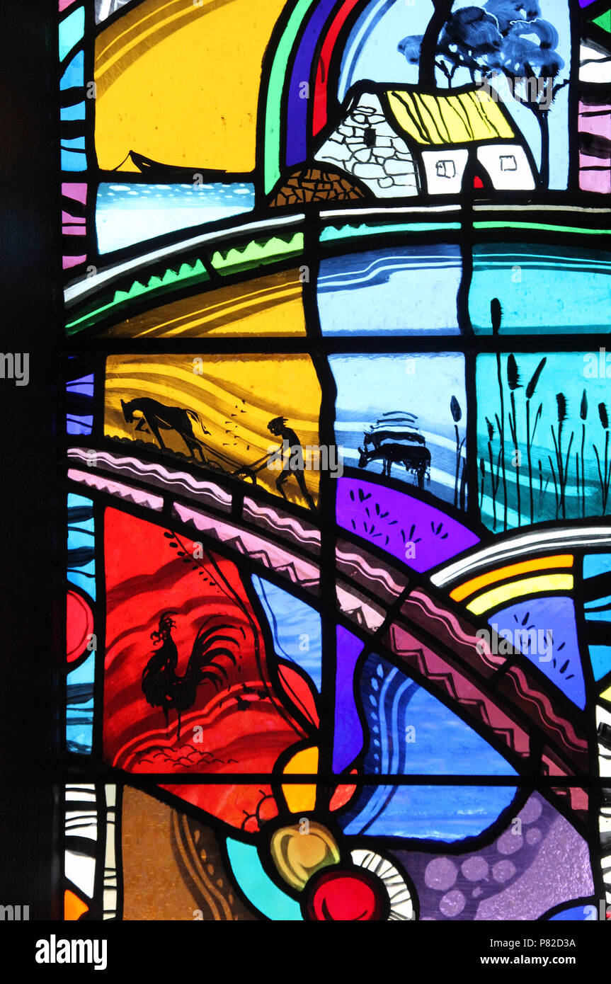 Stained glass window cottage hi-res stock photography and images - Alamy