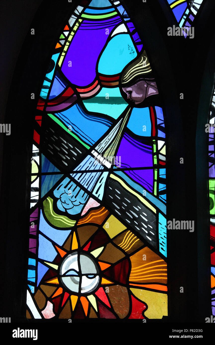 Stained glass by George Walsh in the refurbished windows at St ...