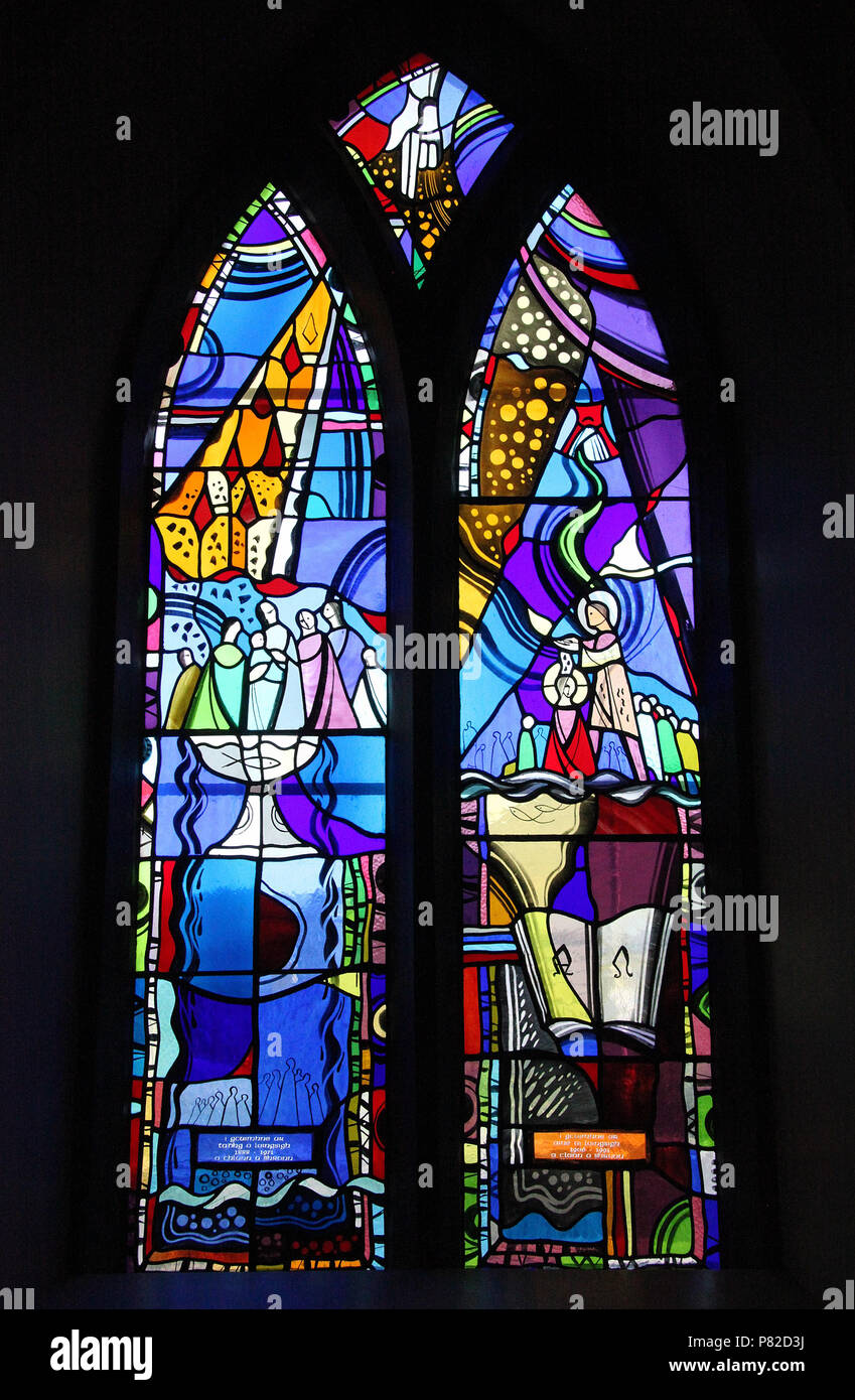 Stained glass by George Walsh in the refurbished windows at St ...