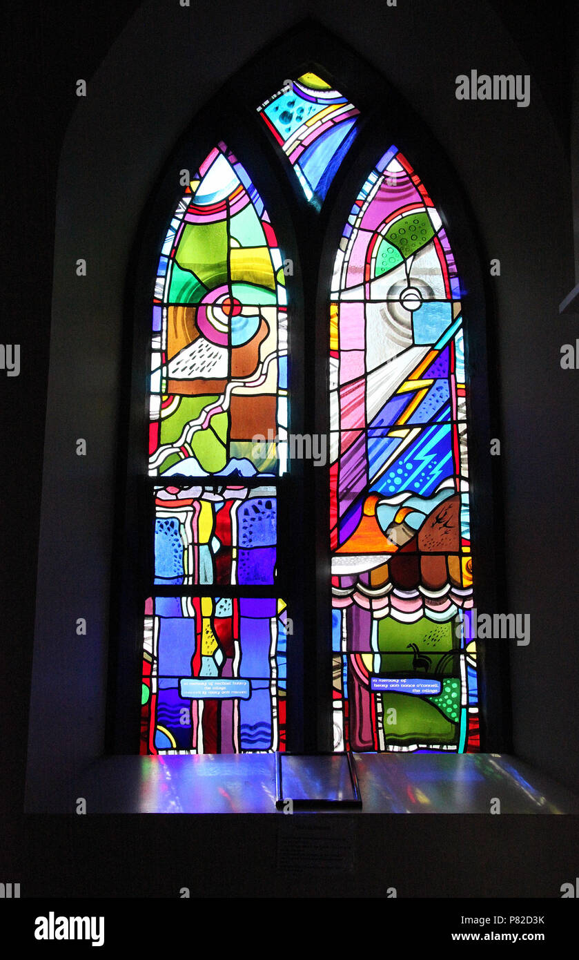 Stained glass by George Walsh in the refurbished windows at St ...
