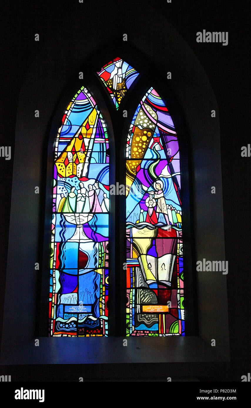 Stained glass by George Walsh in the refurbished windows at St ...