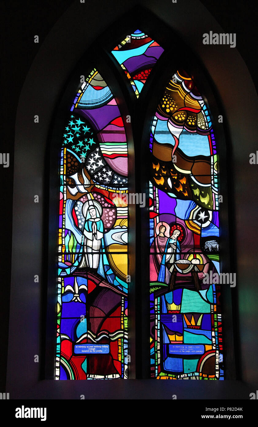 Stained glass by George Walsh in the refurbished windows at St ...