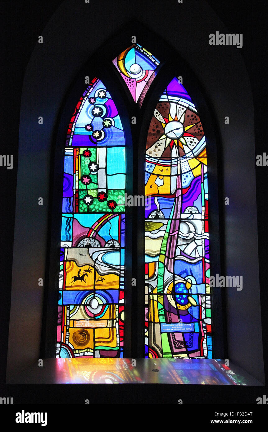 Stained glass by George Walsh in the refurbished windows at St ...