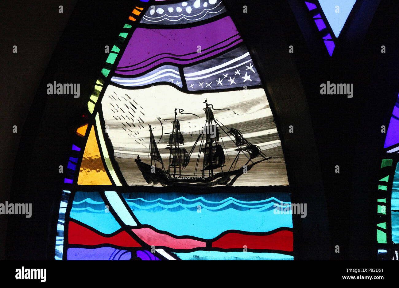 Stained glass by George Walsh in the refurbished windows at St ...