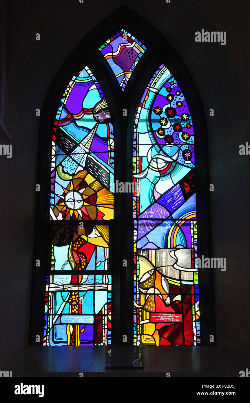 Stained glass by George Walsh in the refurbished windows at St ...
