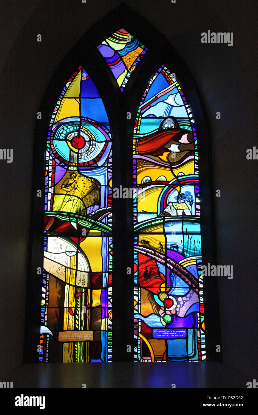 Stained glass by George Walsh in the refurbished windows at St ...