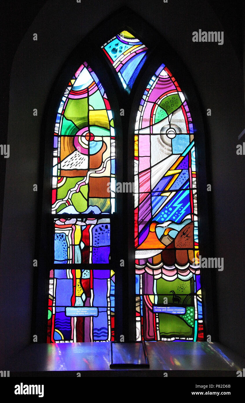 Stained glass by George Walsh in the refurbished windows at St ...