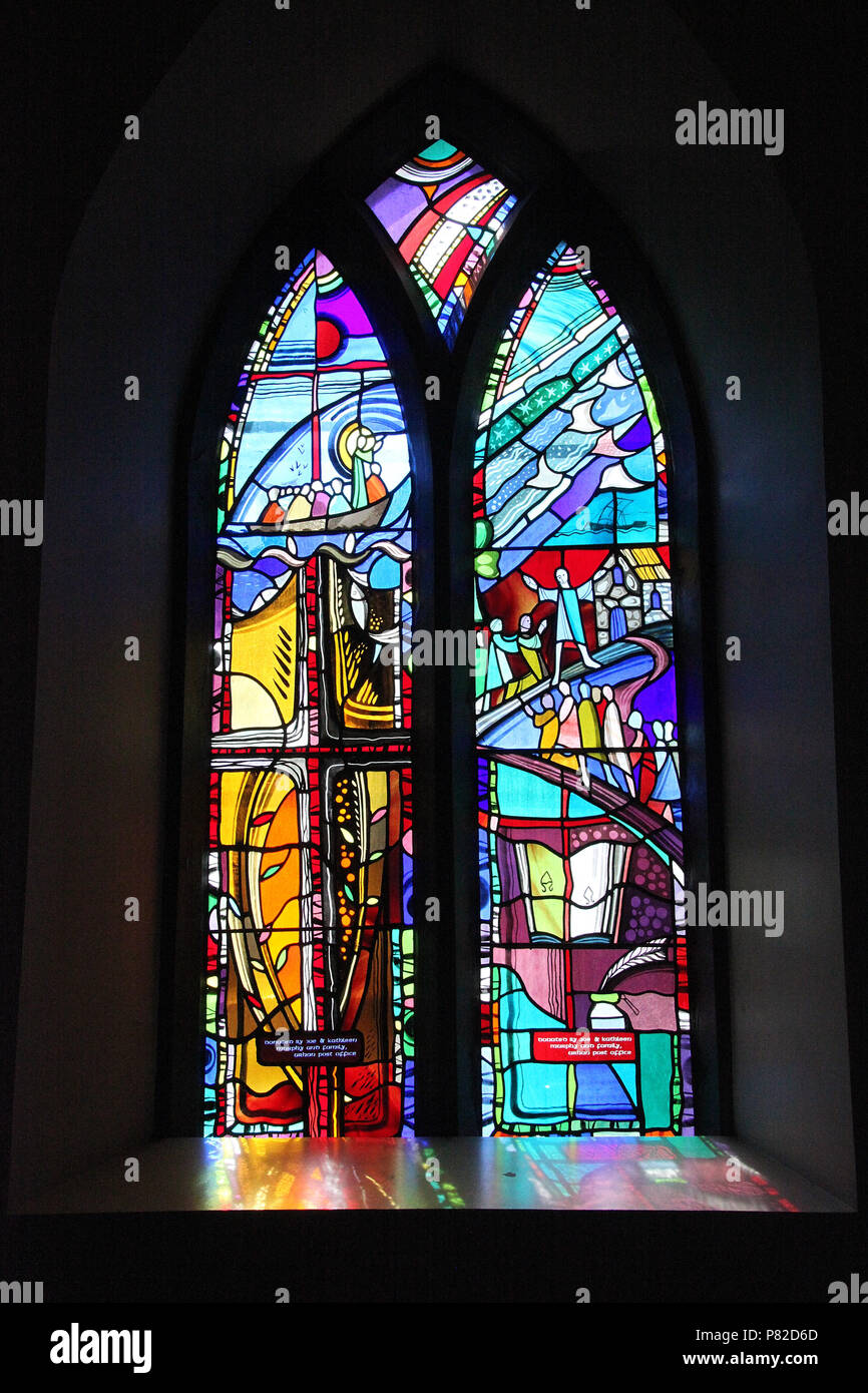 Stained glass by George Walsh in the refurbished windows at St ...