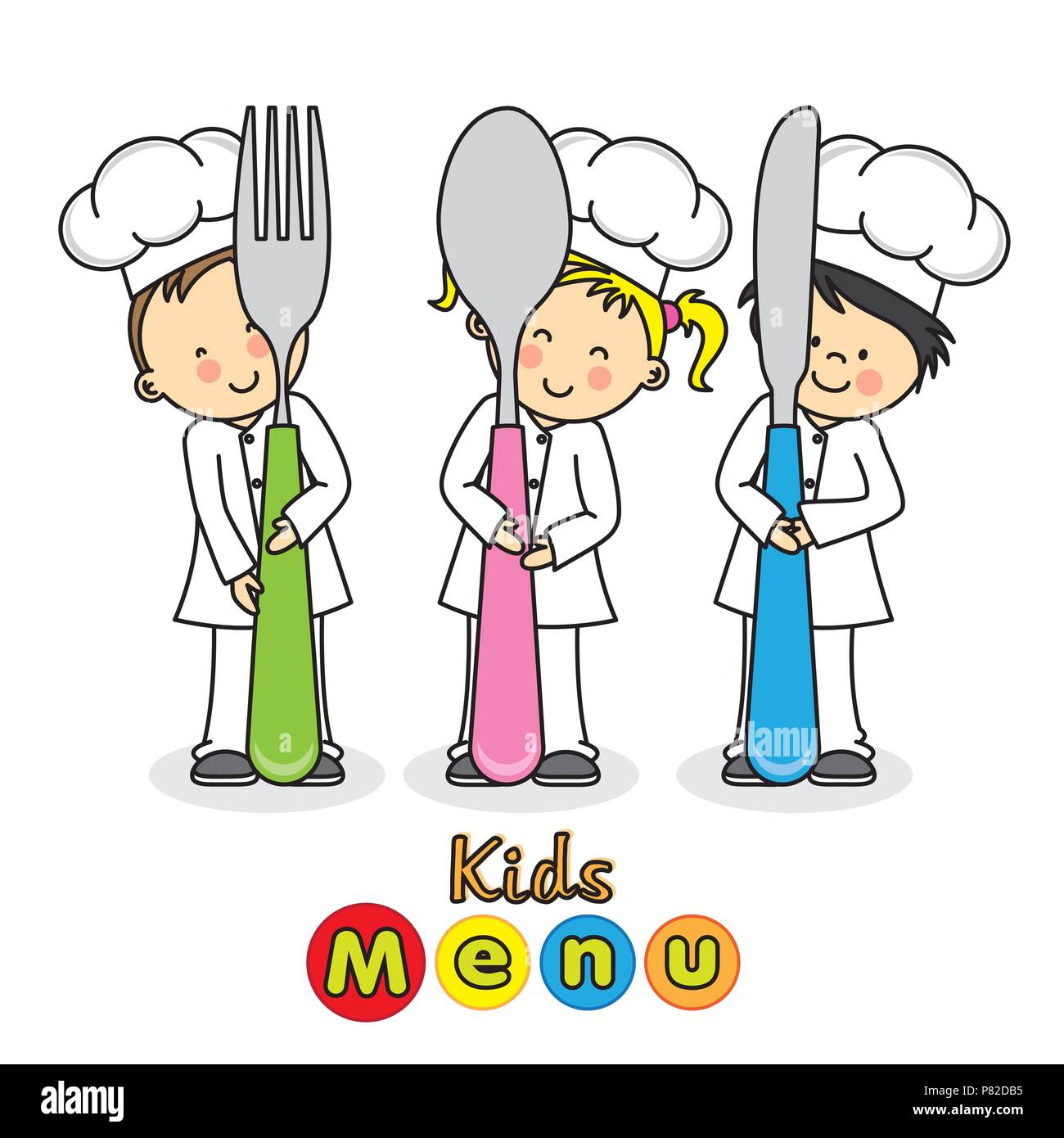Kids menu card restaurant Stock Vector Images - Alamy