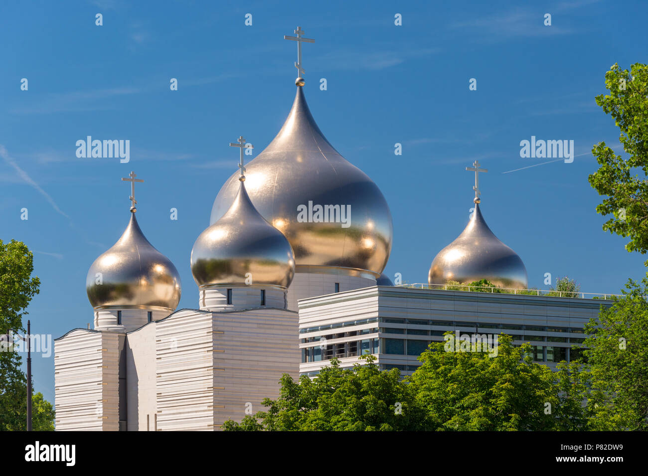 Paris, France - 23 June 2018: Holy Trinity Cathedral and the Russian ...
