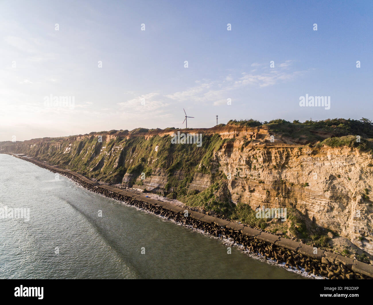 Aerial view of Byobugaura, Choshi City, Chiba Prefecture, Japan Stock ...