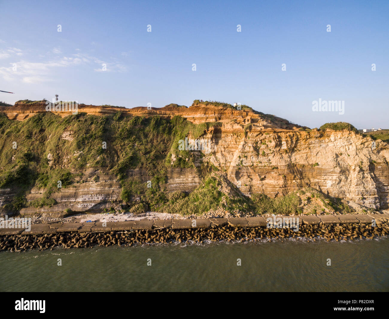 Aerial view of Byobugaura, Choshi City, Chiba Prefecture, Japan Stock ...