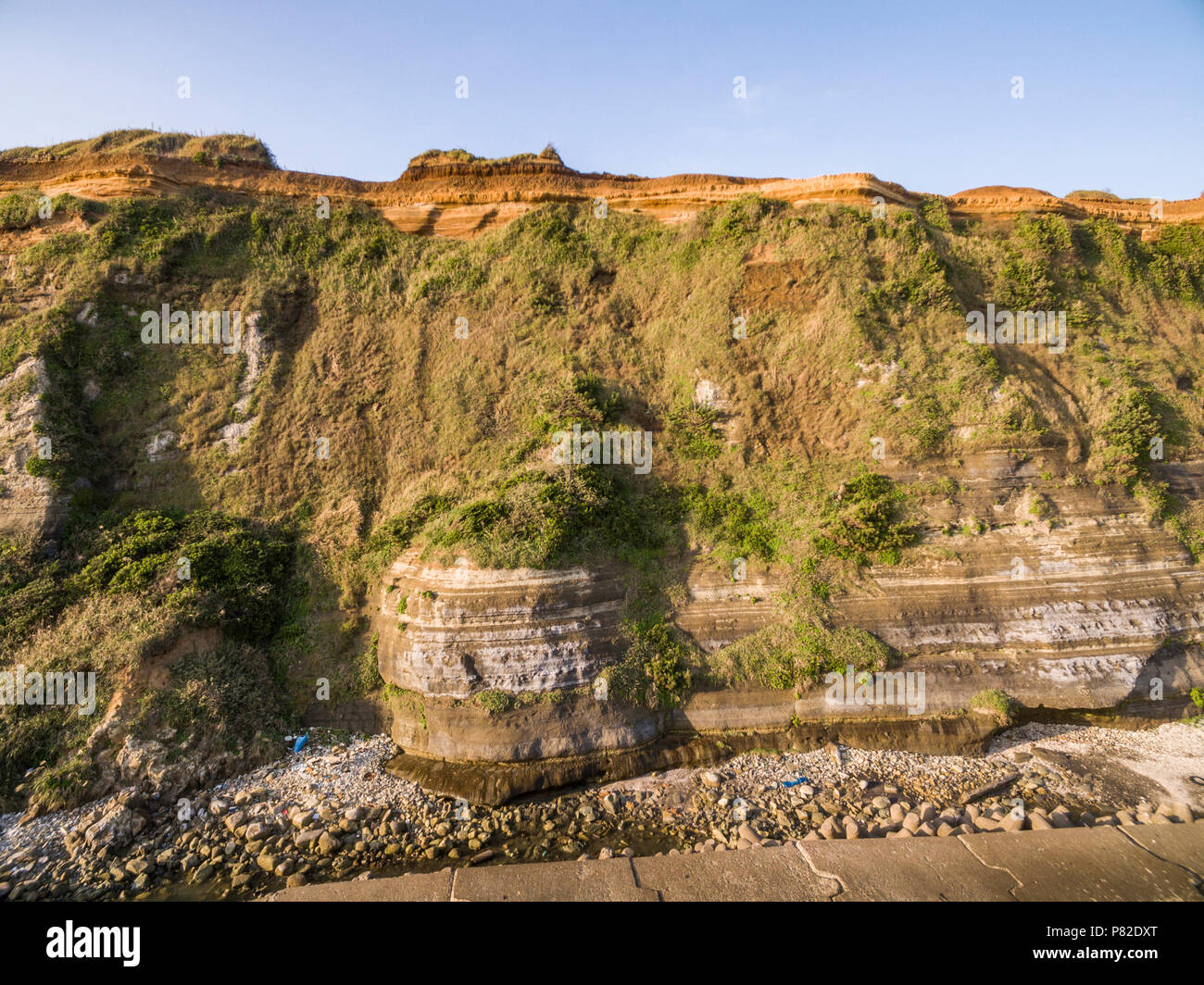 Aerial view of Byobugaura, Choshi City, Chiba Prefecture, Japan Stock ...