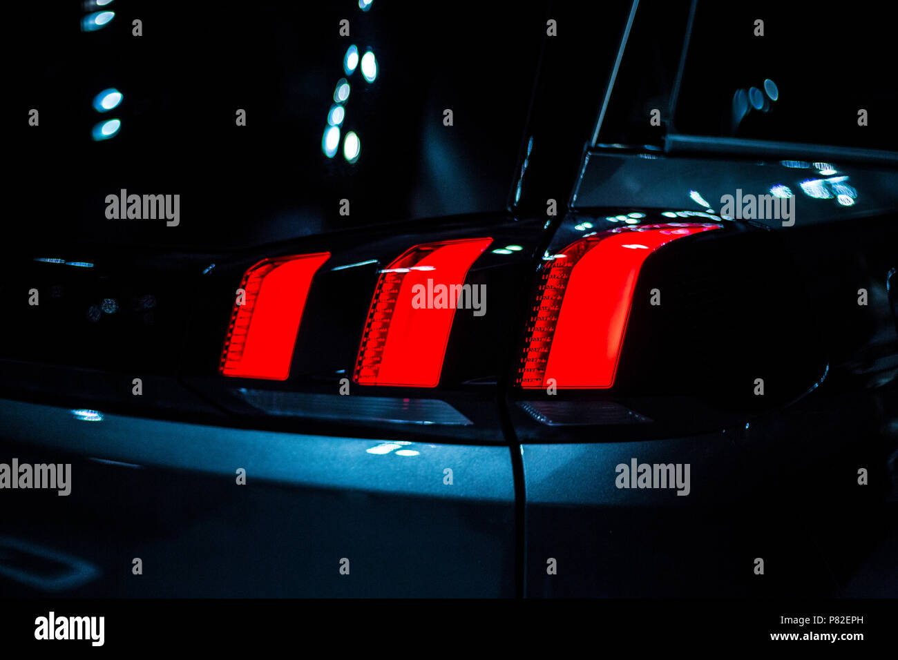 Rear stop light of crossover car Stock Photo - Alamy