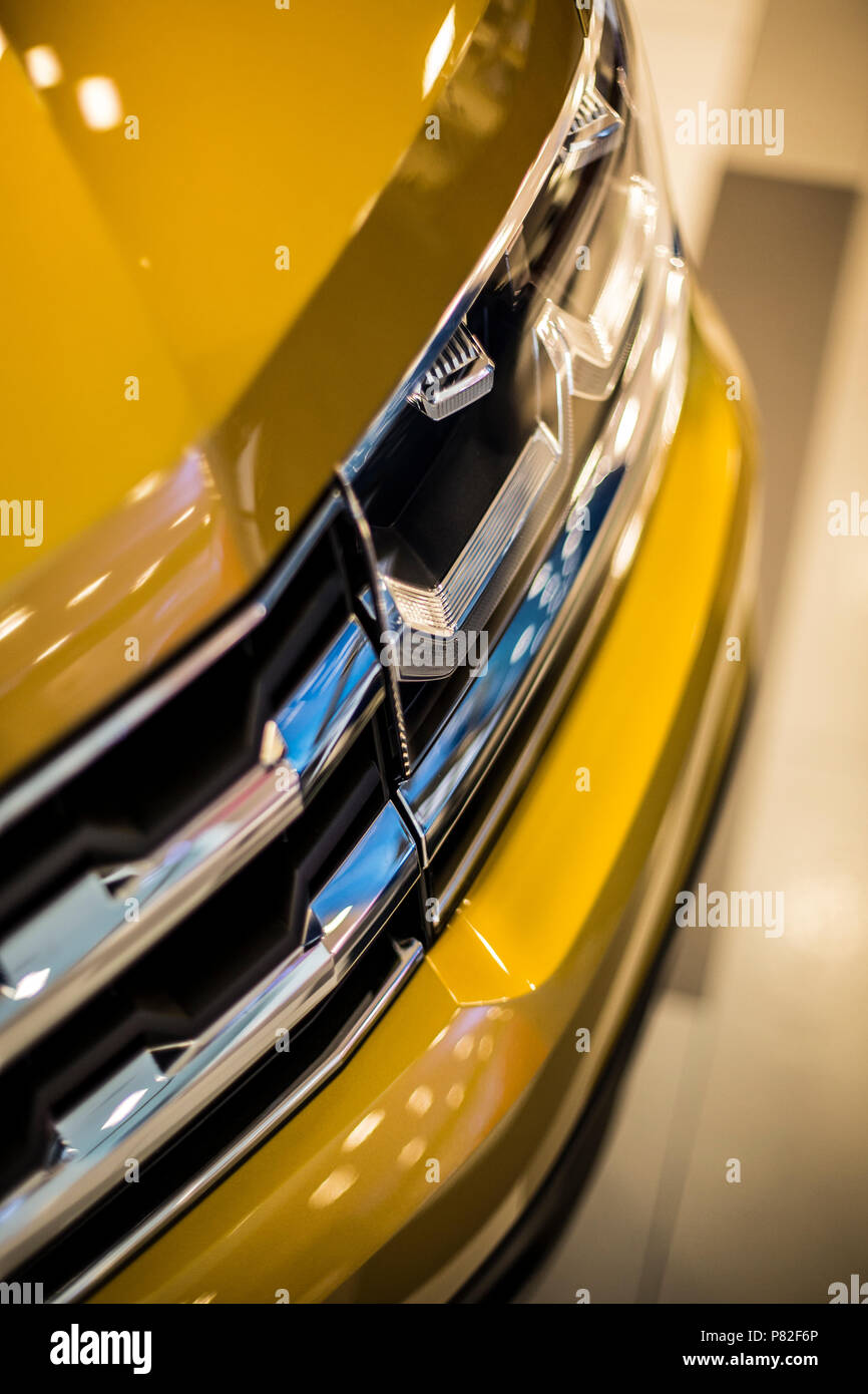 headlight of modern car with led and xenon optics Stock Photo - Alamy