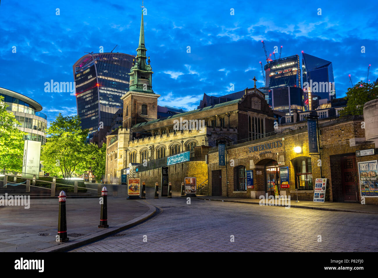London, England - Tower Place and Tower Vaults Stock Photo - Alamy
