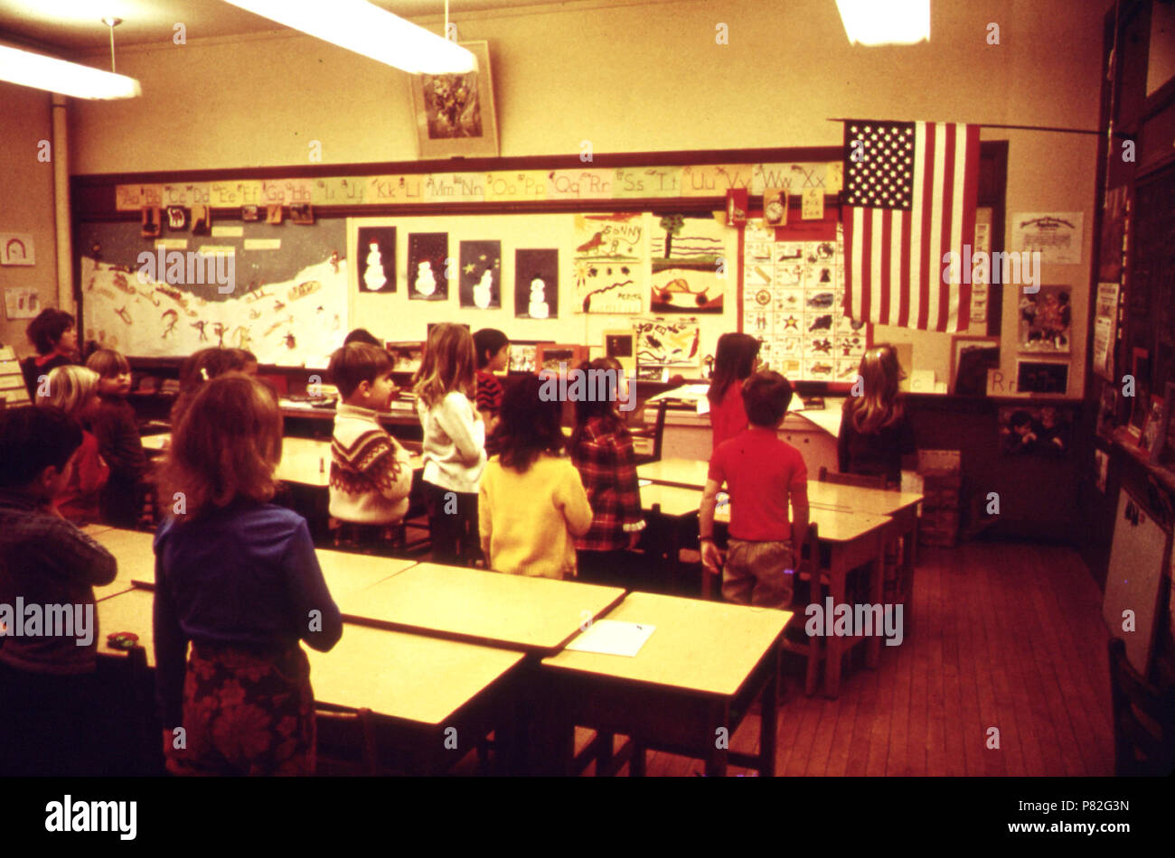 American classroom elementary 1970s hi-res stock photography and images ...