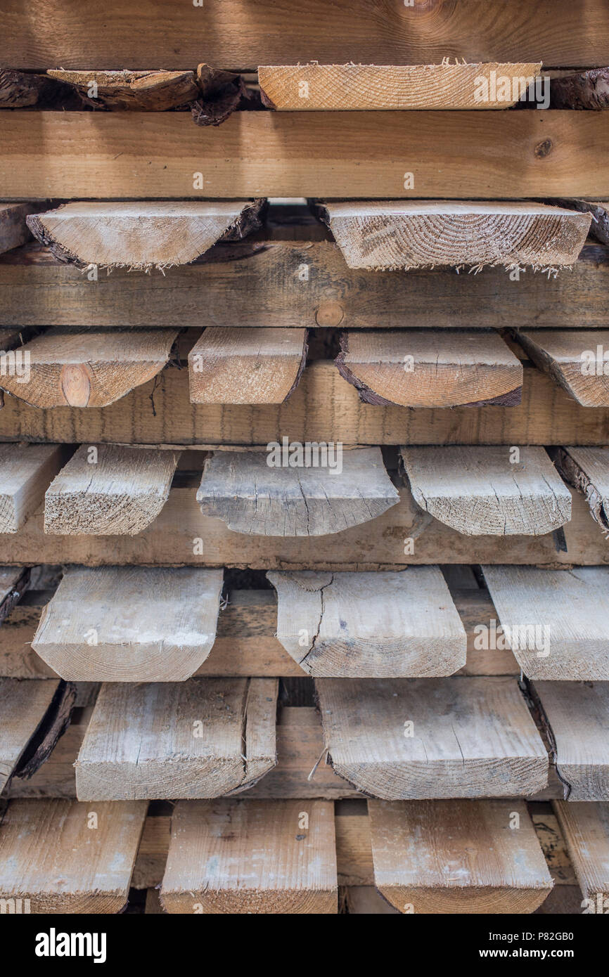 pile of wooden boards pattern texture background Stock Photo - Alamy