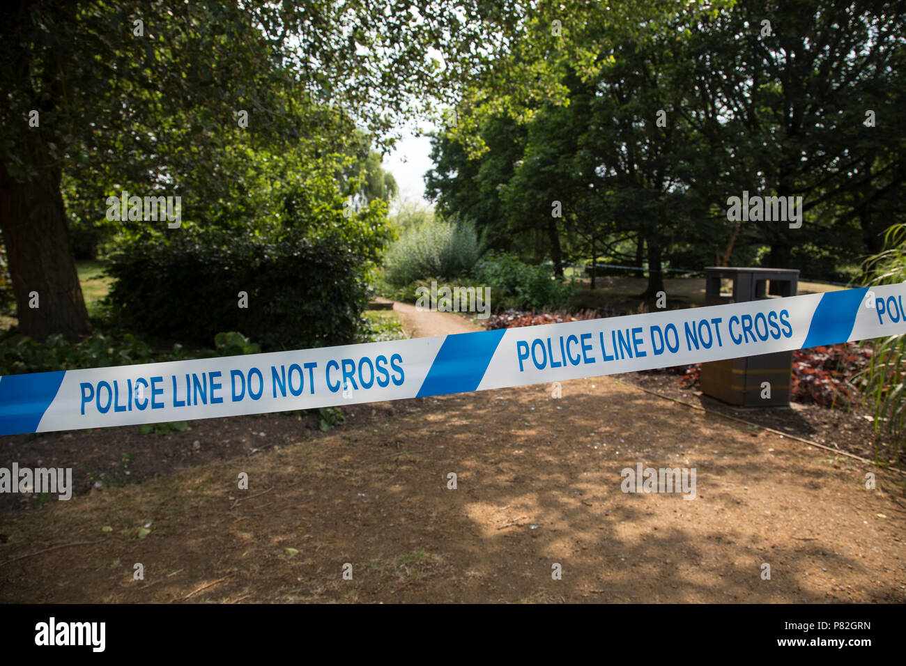 Queen Elizabeth gardens in Salisbury where Detectives are searching for ...