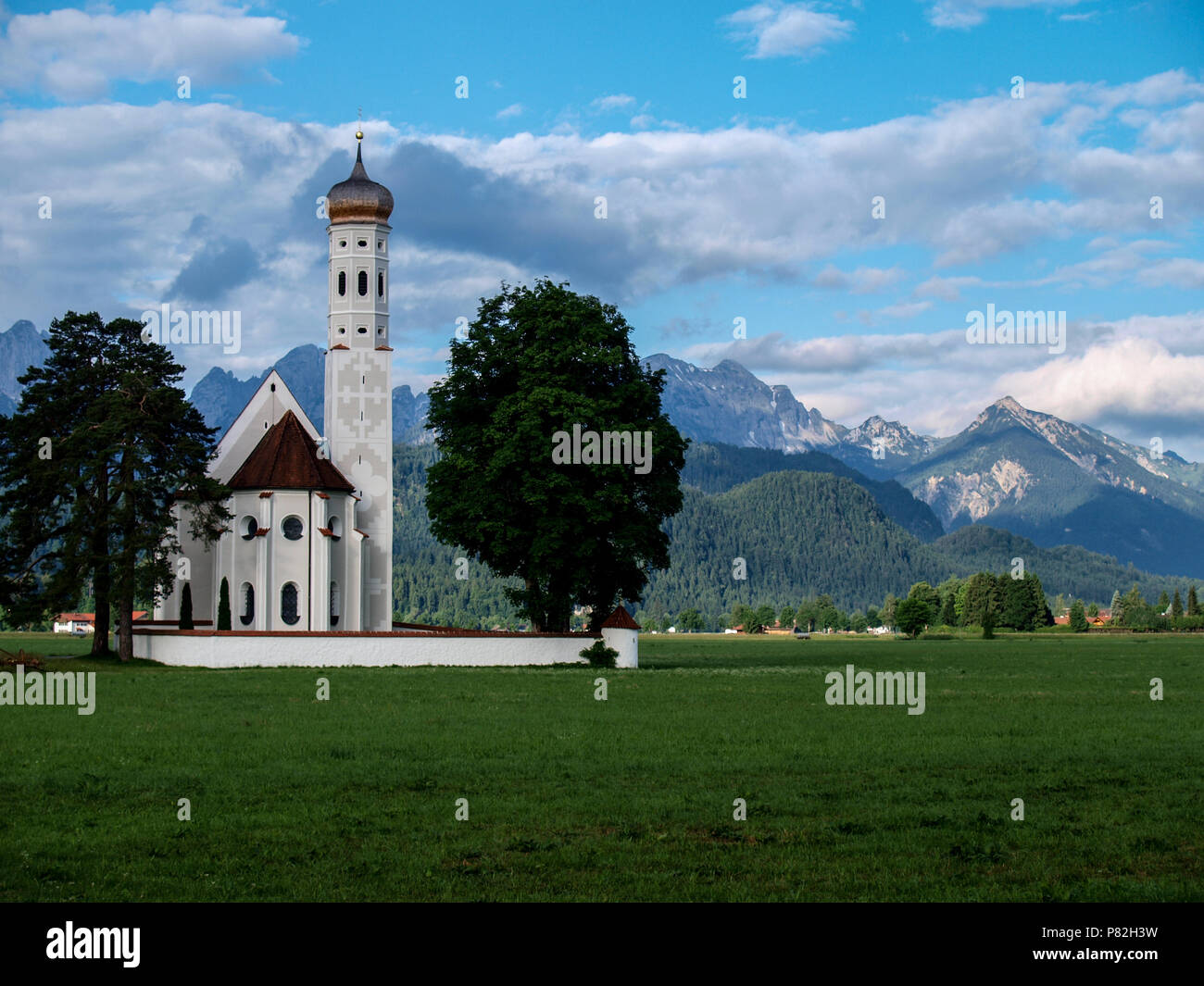 Fussen castle lake valley church europe germany austria Vienna Bavaria ...