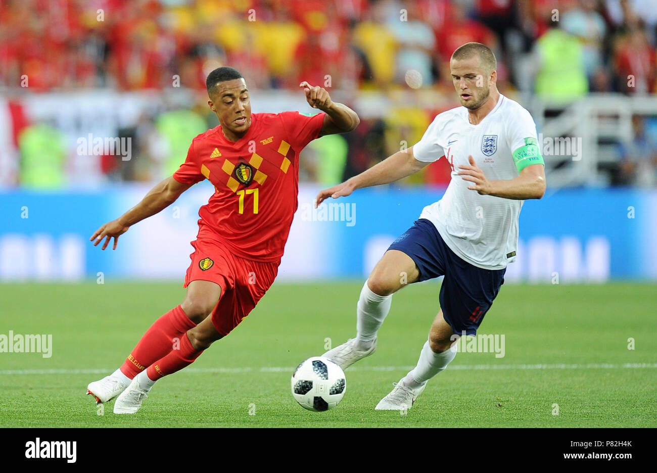 KALININGRAD, RUSSIA - JUNE 28: Youri Tielemans of Belgium competes with ...