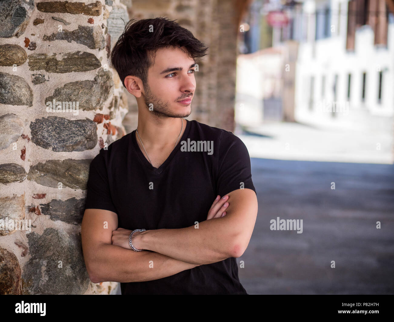 Male model standing pose outdoor hi-res stock photography and images ...