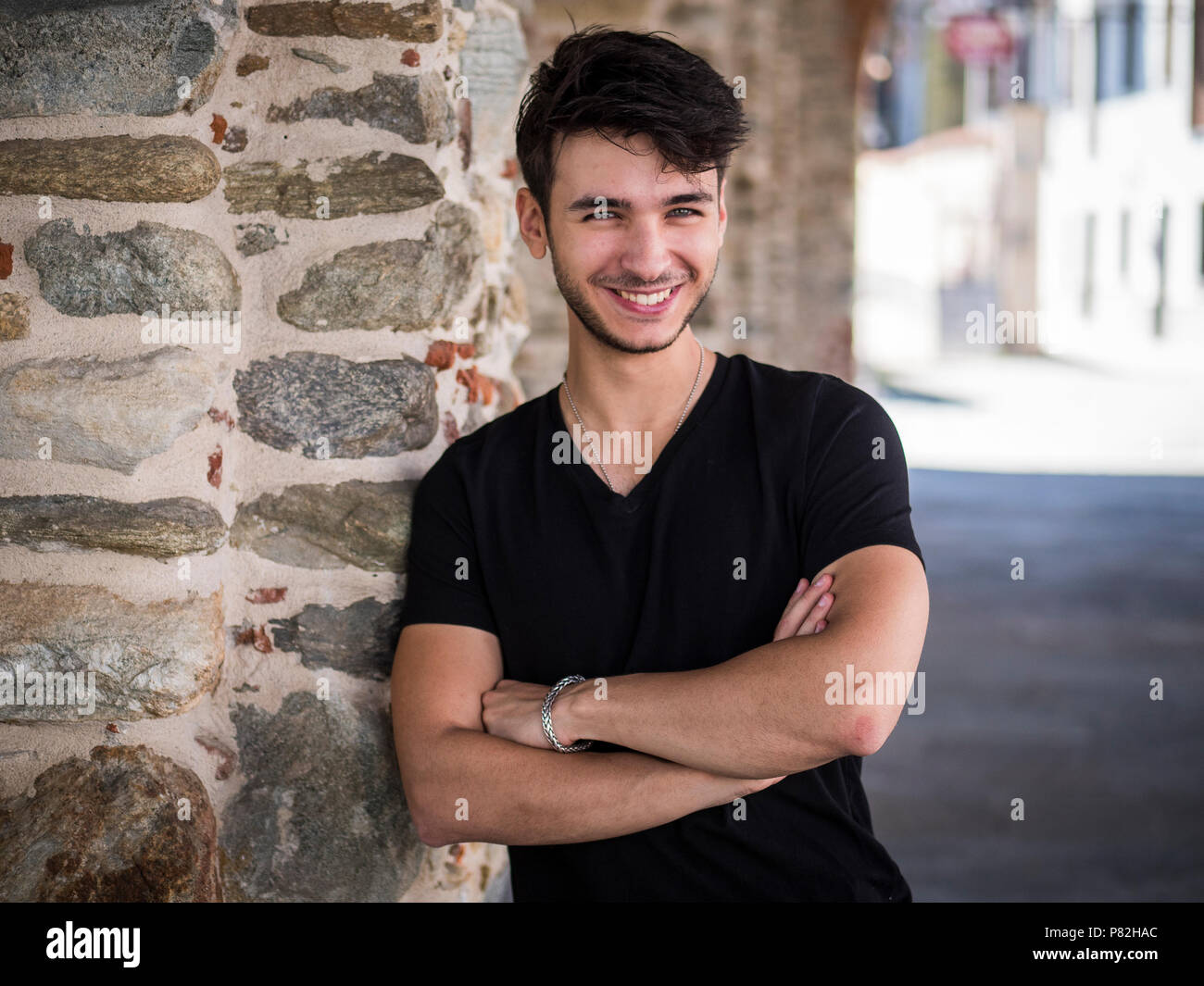 Male model standing pose outdoor hi-res stock photography and images ...
