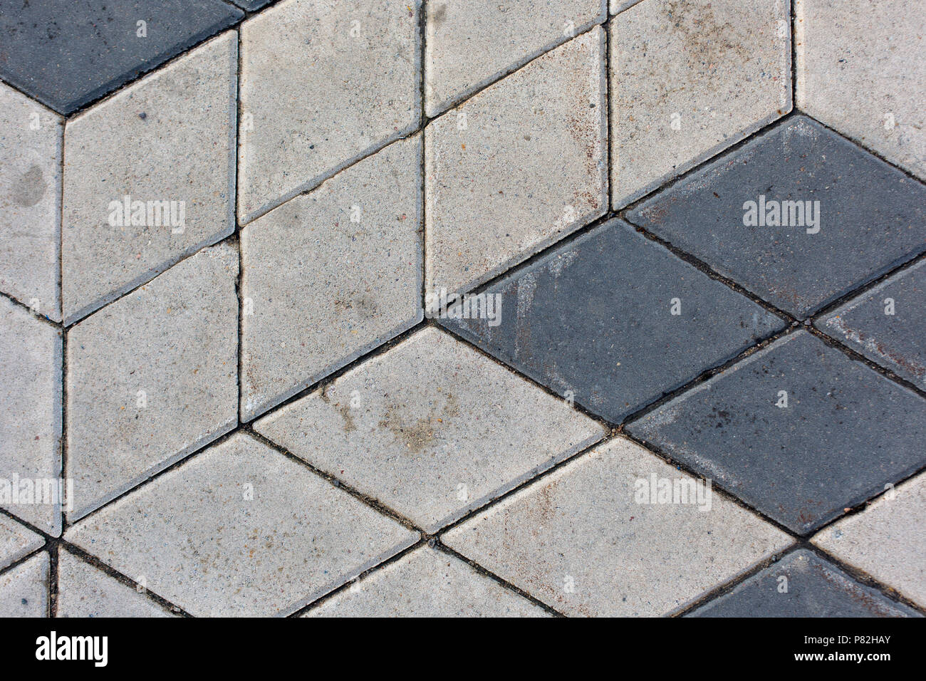 concrete rhombus tiles pattern texture background Stock Photo - Alamy