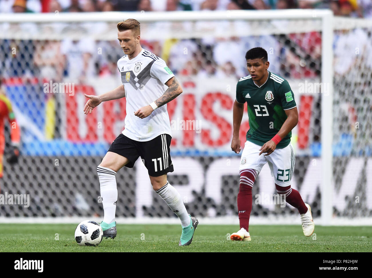 MOSCOW, RUSSIA - JUNE 17: Marco Reus of Germany in action during the ...