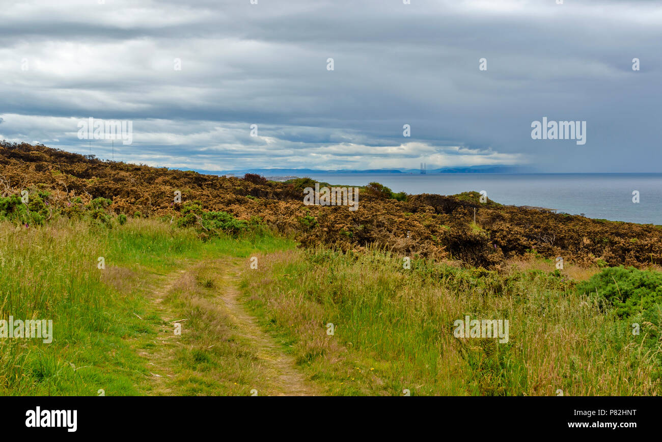 HOPEMAN MORAY SCOTLAND LOOKING TOWARDS THE MORAY FIRTH AND BLACK ISLE ...