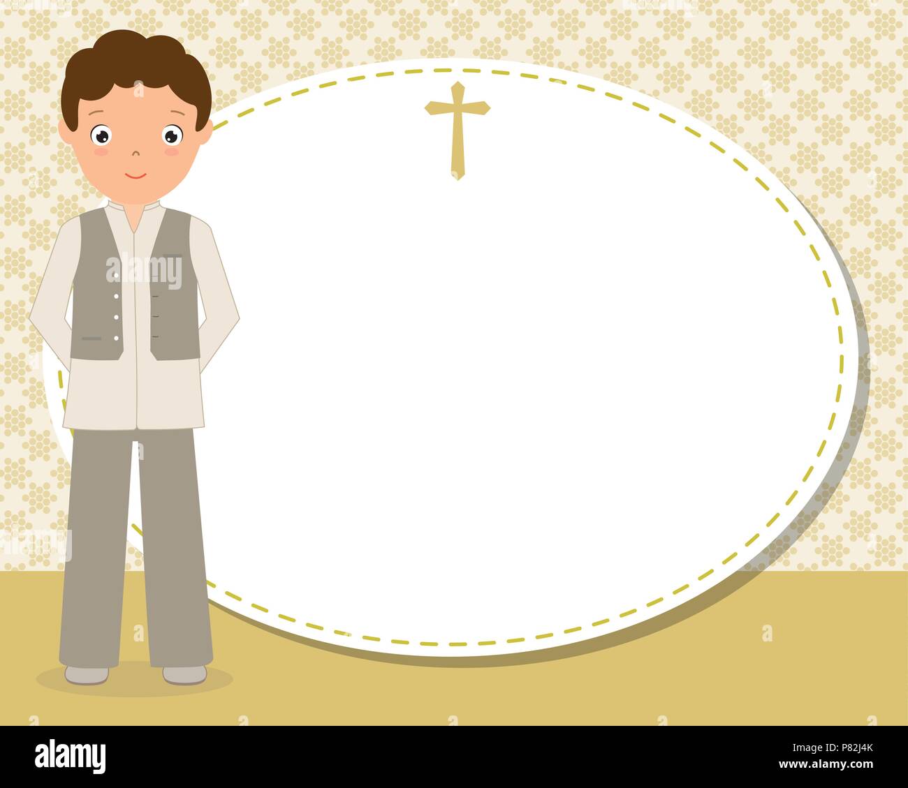 my first communion boy. space for text Stock Vector Image & Art - Alamy