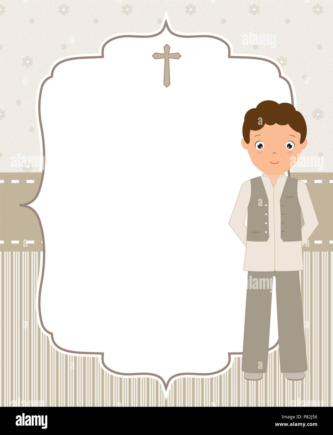 my first communion boy. space for text Stock Vector Image & Art - Alamy
