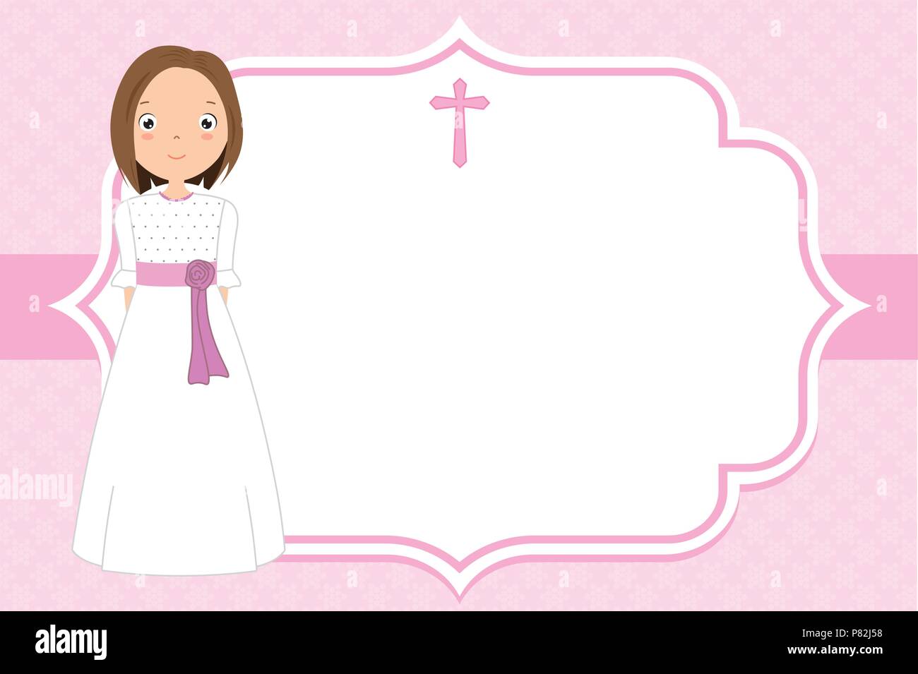 First communion girl illustration hi-res stock photography and images ...
