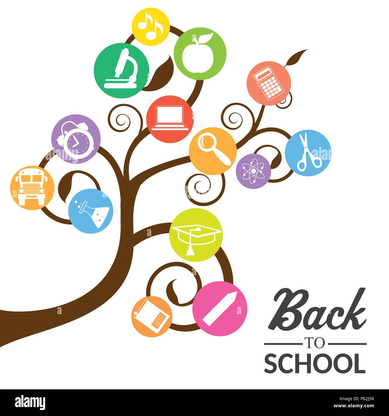 education icons. Tree with education icons Stock Vector Image & Art - Alamy