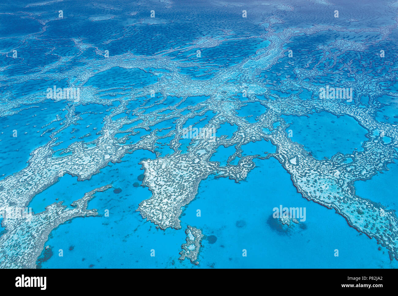 Airshot of Hardy Reef, Great Barrier Reef, Brisbane, Queensland Stock ...