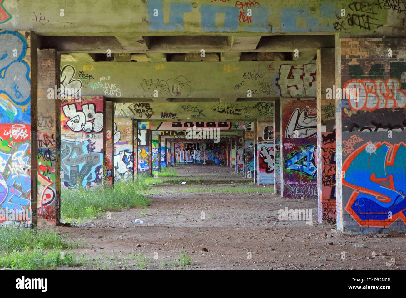 Motorway bridge with graffiti hi-res stock photography and images - Alamy