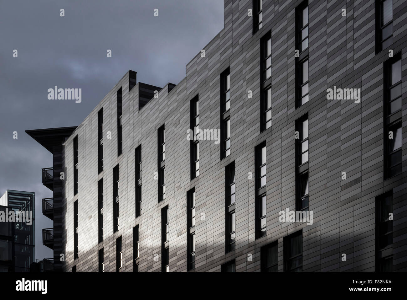 Edinburgh, Scotland, Quartermile district. Building cladding Stock ...