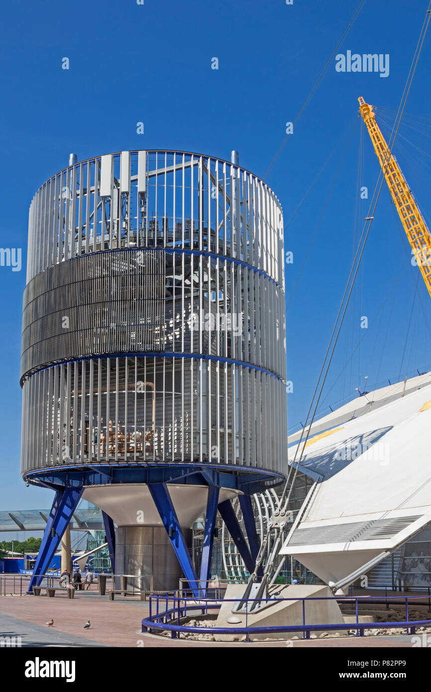 London, North Greenwich One of the cooling towers or 'chillers' serving ...