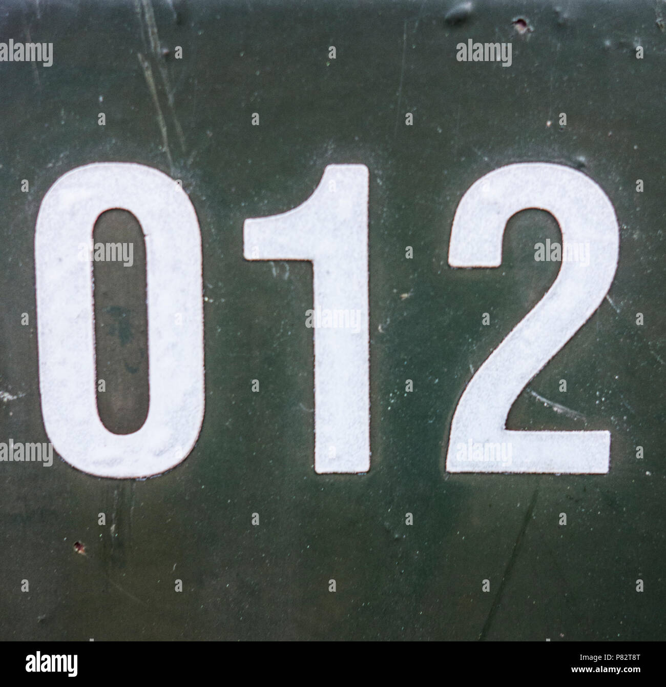 Written Wording in Distressed State Typography Found Number 12 Twelve ...