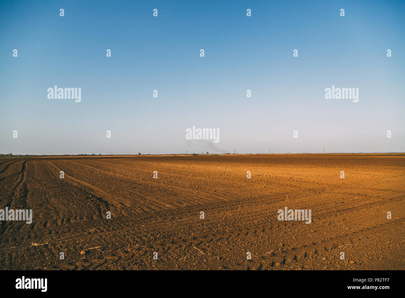 Agricultural landscape, arable crop field. Arable land is the land ...