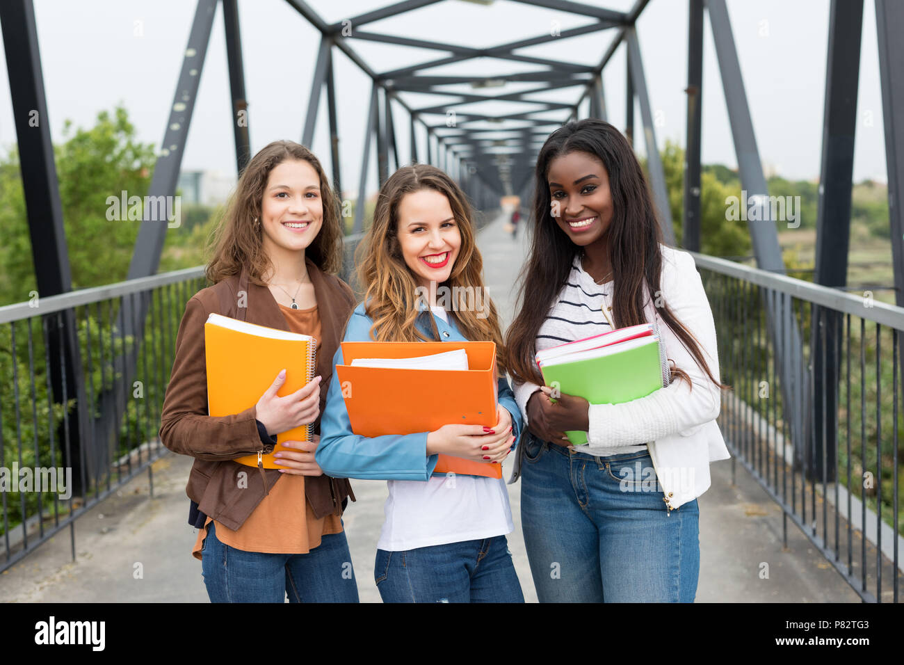 Group multi ethnic young students at the university campus Stock Photo ...