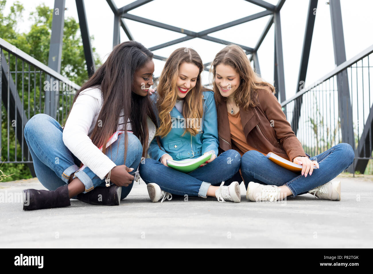 Group multi ethnic young students at the university campus Stock Photo ...