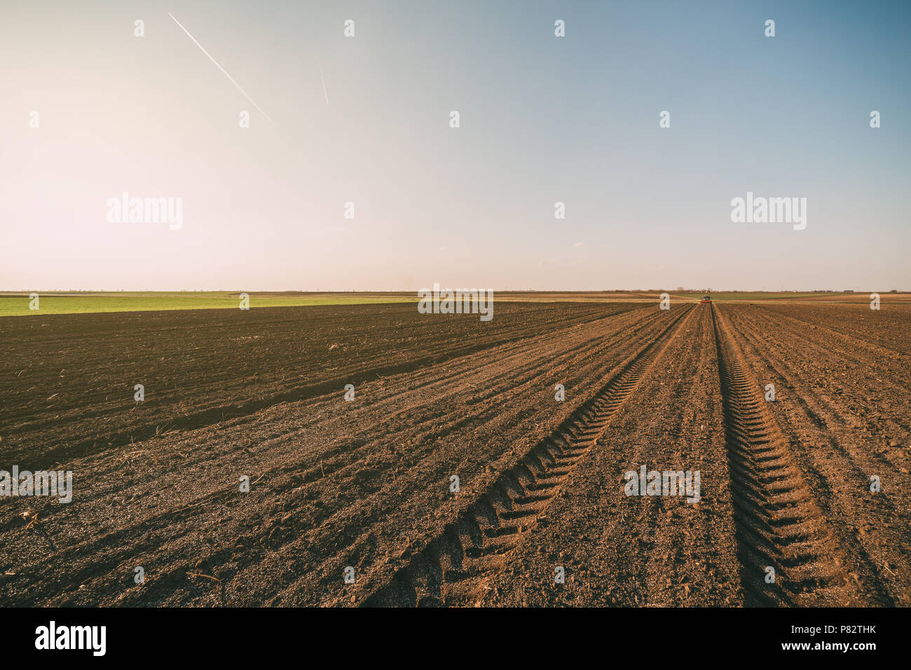 Agricultural landscape, arable crop field. Arable land is the land ...