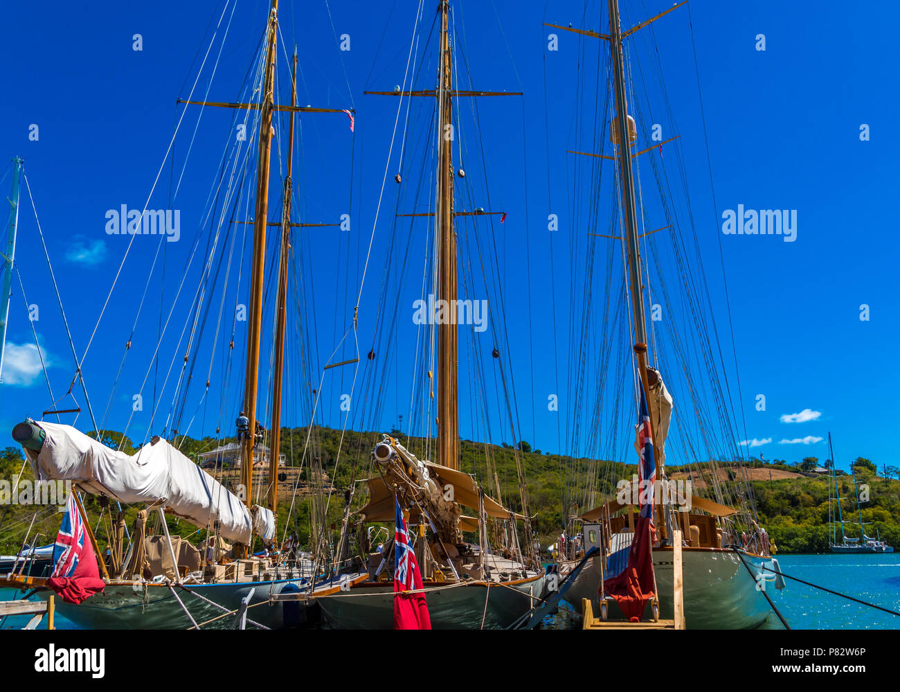 Yacht with three masts hi-res stock photography and images - Alamy