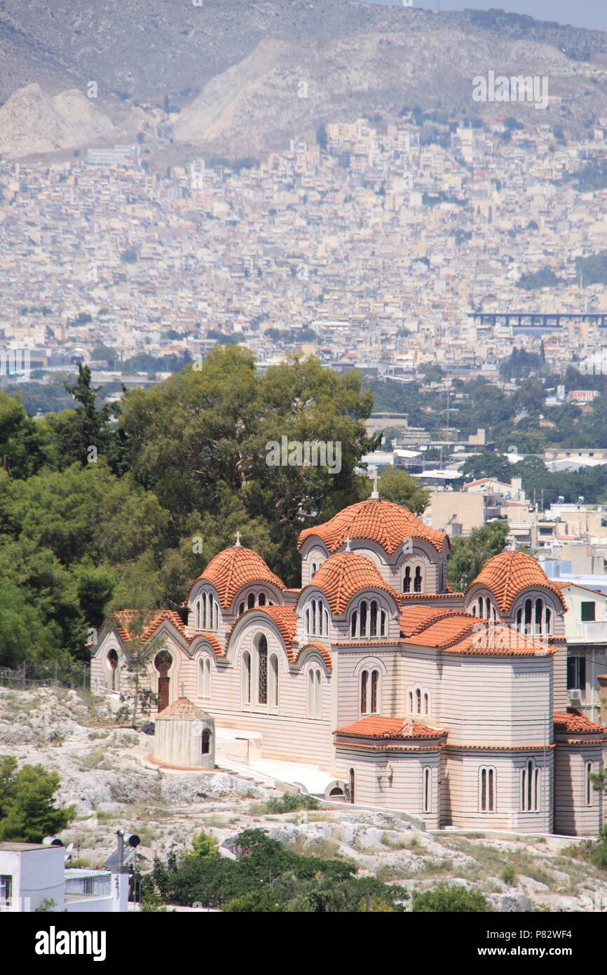 View from the Acropolis (an ancient citadel located on a rocky outcrop ...