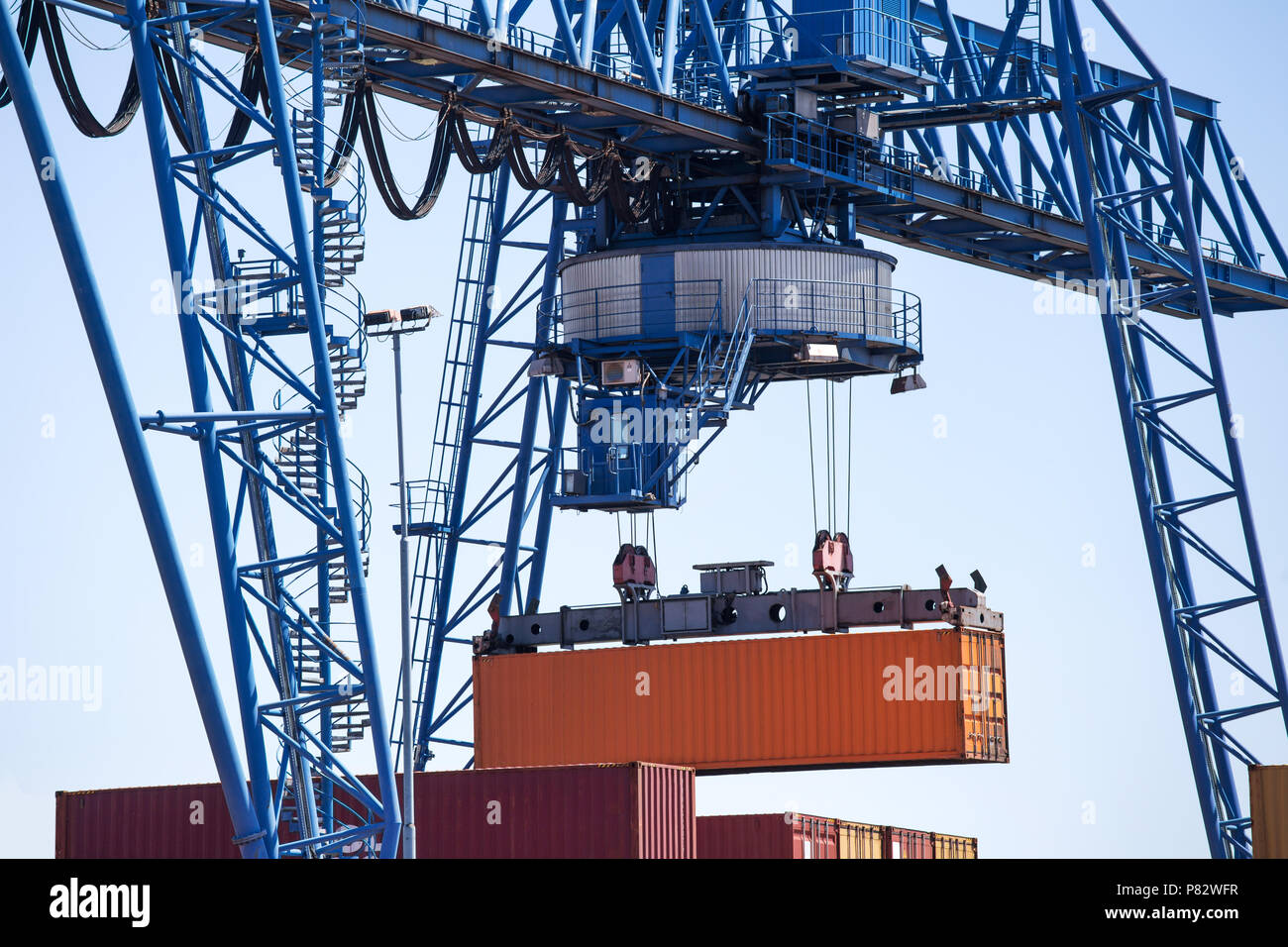 plain container terminal Stock Photo - Alamy