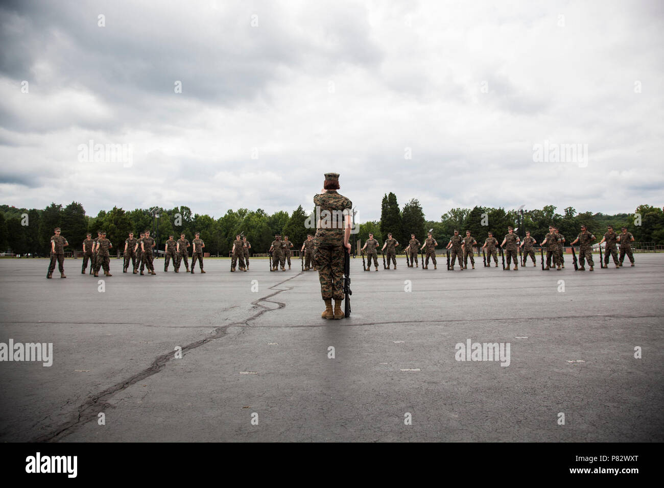 Platoon commanders inspection hi-res stock photography and images - Alamy