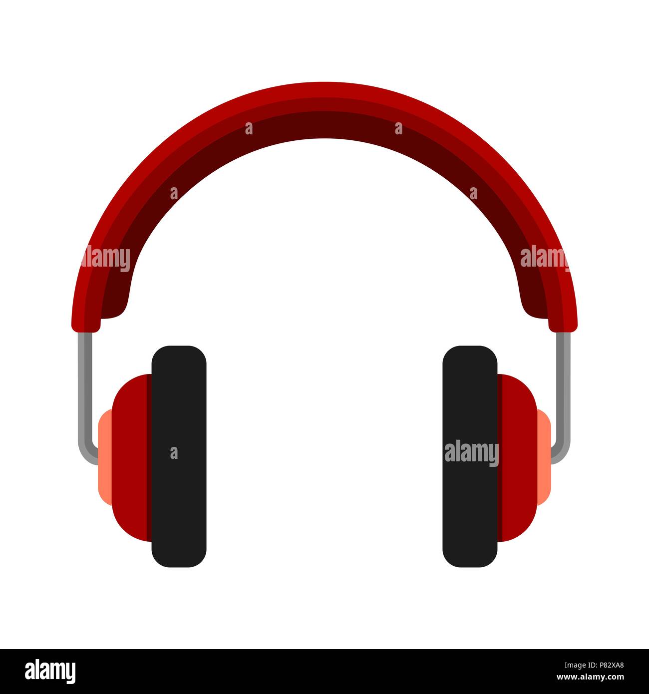 Vector headphones icon. Flat design vector illustration concept for web ...