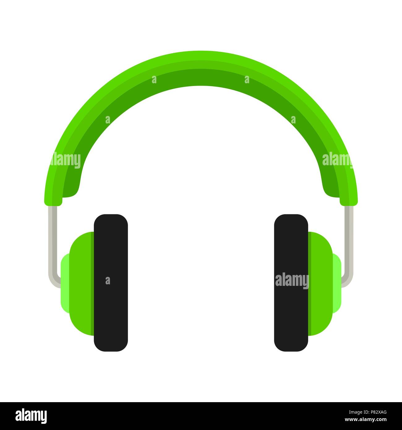 Vector headphones icon. Flat design vector illustration concept for web ...