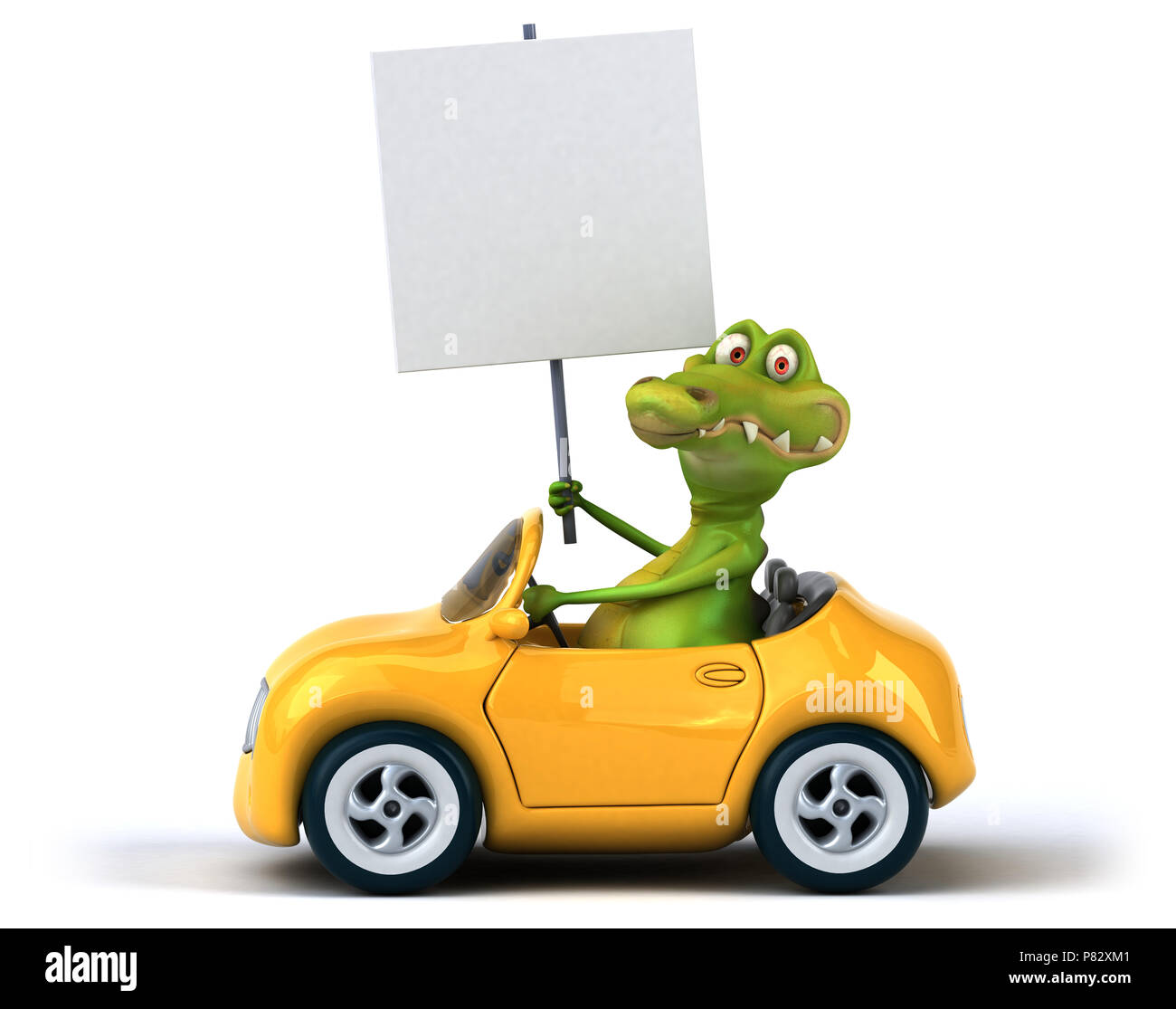 Crocodile driving Cut Out Stock Images & Pictures - Alamy